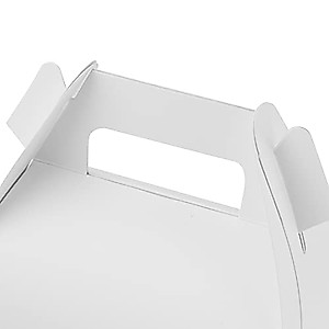 LEXININ 100 Pack White Favor Treat Boxes, 4.5 x 3 x 5.5 Inch Gable Paper Gift Boxes, Gable Treat Goodie Boxes for Birthday Weddings Party Decoration Supplies