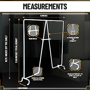 Evelots 8 Pack Wire Shelf Dividers for Closet/Office/Pantry/Garage-New & Improved-Vertical Storage/Organization-Easy No Tool Install-Plastic Coated Steel