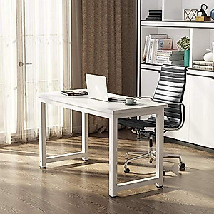 Tribesigns Corner Shelves and Computer Desk Bundle, Modern Simple Office Desk with Corner Bookshelf Set for Home Office