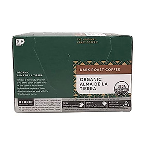 Peet's Coffee, Dark Roast K-Cup Pods for Keurig Brewers - Organic Alma de la Tierra, USDA Organic 10 Count (1 Box of 10 K-Cup Pods) Packaging May Vary