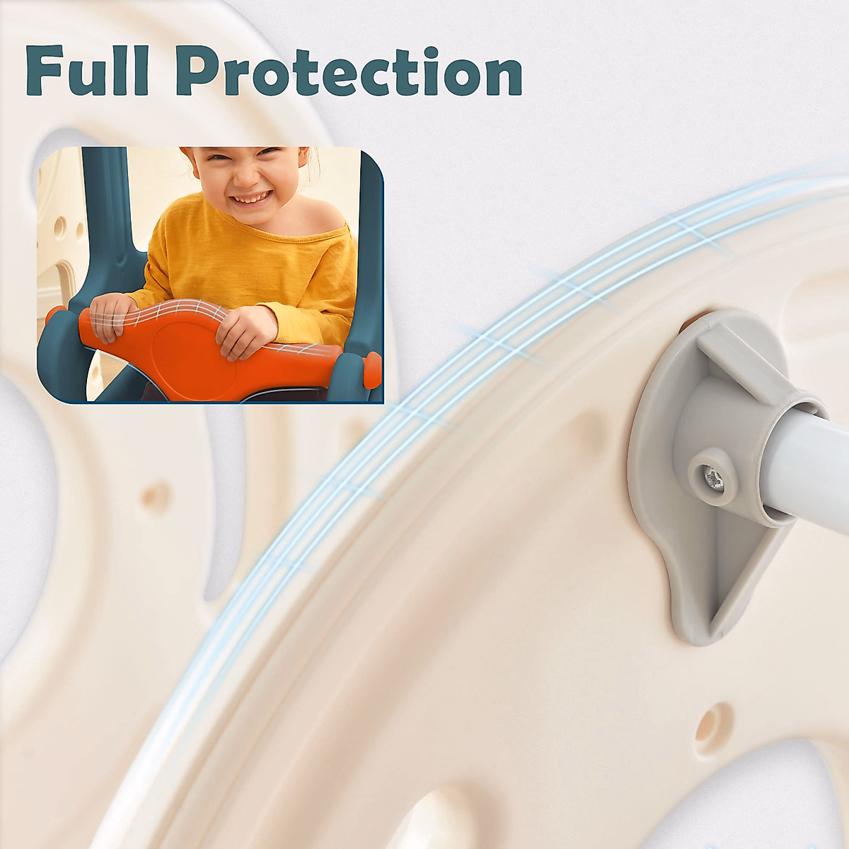 Veemuaro 4 in 1 Slide for Kids, Toddler Slide with Bus Play Structure, Freestanding Slide Set with Climber and Basketball Hoop, Toddler Playground Indoor Outdoor (Red)