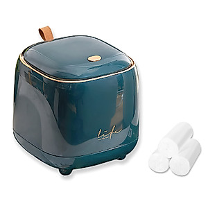 Aiabaleaft Mini Countertop Trash Can with 3 Rolls of Trash Bags, Waste Can with Press Type Lid, Desktop Trash Can Applicable for Bathroom Vanity,Coffee Table,Offices,Waste Basket (Light Green)