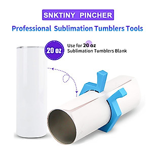 Sublimation Tumblers Pinch, Snktiny Pincher Tool for 20 Oz Sublimation Blanks Tumblers Skinny Straight, Pinch Tumbler Clamp Grip Tool, Supplies for Sublimation Paper & Tumblers