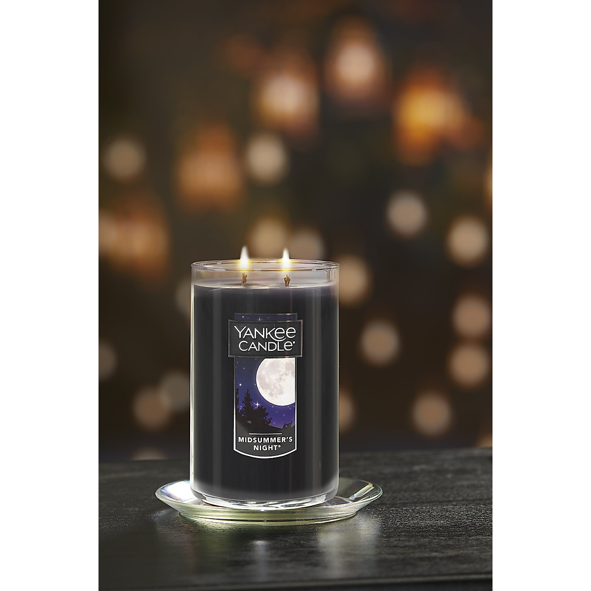 Yankee Candle MidSummer's Night Scented, Classic 22oz Large Tumbler 2-Wick Candle, Over 75 Hours of Burn Time, Quality Paraffin, Odor Eliminating, Ideal Gift, Highly Fragranced
