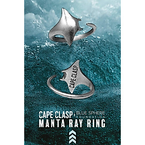 Cape Clasp Manta Ray Ring