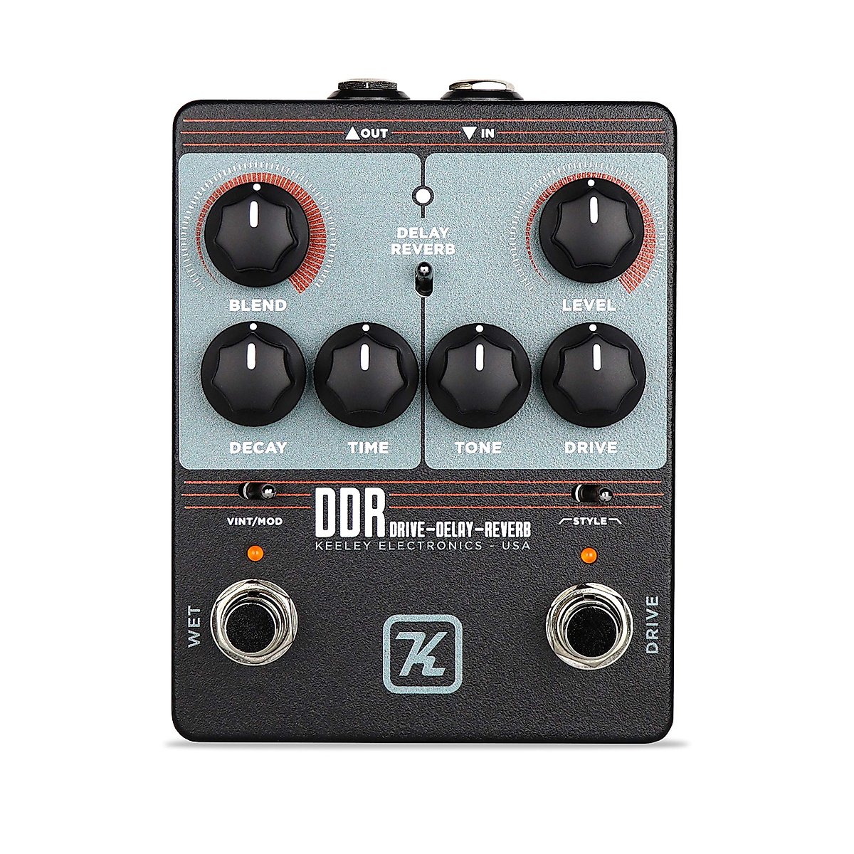 Keeley DDR Drive Delay and Reverb Pedal, Black (KDDR)