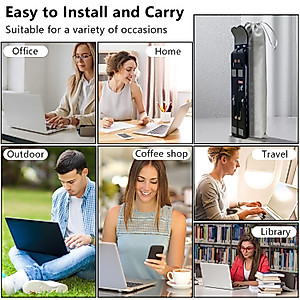 FOBELEC Laptop Stand, Adjustable Ergonomic Portable Aluminum Laptop Holder, Foldable Computer Stand 6 Angles Anti-Slip Laptop Riser Compatible with 9-16 inch Laptops