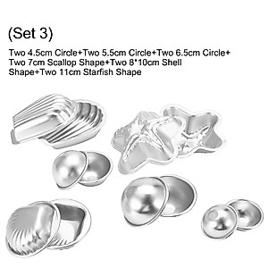 DIY Molds Aluminium, Metal Bath Bomb Molds, DIY Bath Bomb Mold Kit, DIY Bathtub Bomb Molds with Sea Creature Shapes, Soap Molds, Cake Molds, Candle Molds for Fizzy Bombs(3)