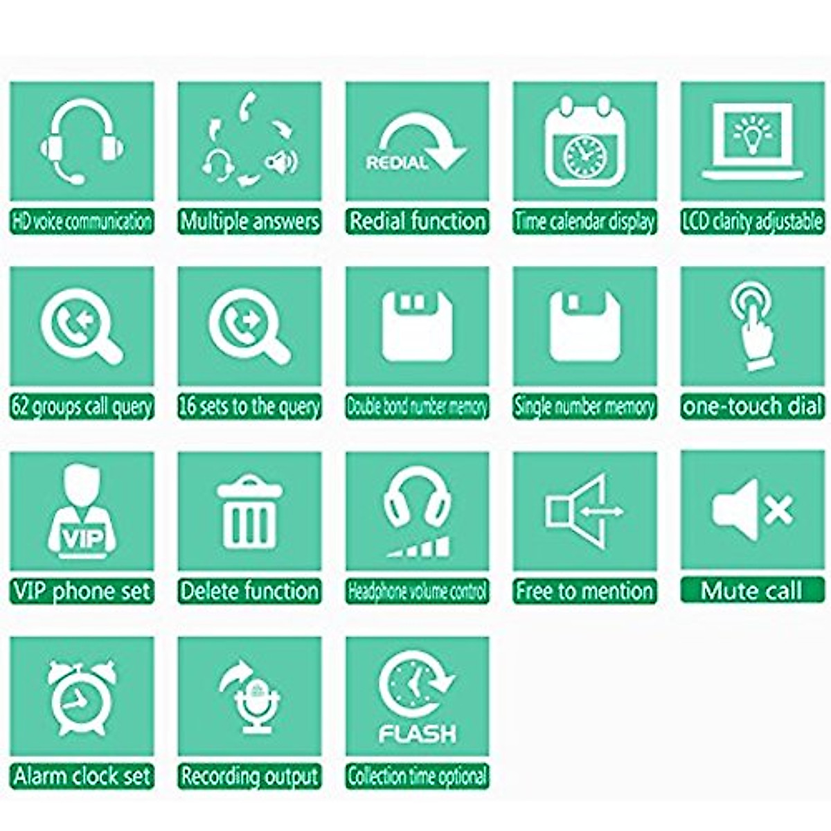 KerLiTar LK-P017 Home Office Corded Phone with Caller ID, Call Center Phone with Speakerphone Business Telephone with Headset Jack House Phone Landline Desktop Telephone