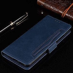 HualuBro Xiaomi Redmi Note 9S Case, Redmi Note 9 Pro Case, Magnetic Full Body Protection Shockproof Flip Leather Wallet Case Cover with Card Slot Holder for Redmi Note 9S Phone Case (Blue)