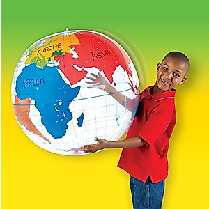 Learning Resources Inflatable Labeling Globe - Geography Class Supplies for Kids, Inflatable Earth, Classroom Science Supplies