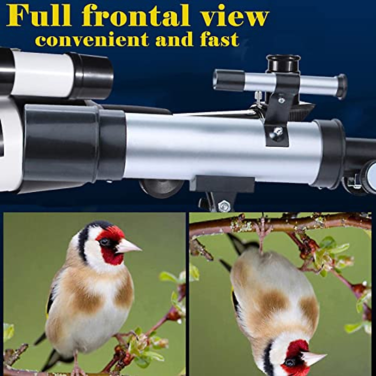 MIANHT Tripod Astronomical Telescope - Astronomical Portable Refracting Telescope, HD High-Power 90x Children's Gift Telescope for Astronomy Beginners, with Phone Adapter