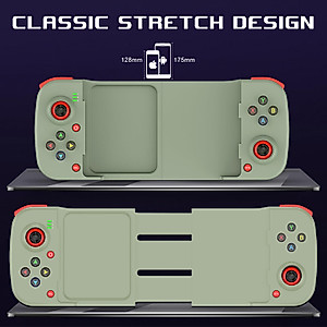 Megadream Mobile Game Controller Gamepad for iPhone iOS Android PC: Works with iPhone 16/15/14/13/12/11, iPad, Samsung Galaxy, TCL, Tablet, Call of Duty, Minecraft - Directly Play (Green)