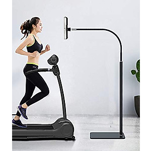 iHOMX Gooseneck Tablet Floor Stand, 360 Degree Rotating Long Arm & Vertical Adjustable Tablet Stand Holder for 4"-12.9" Device, Cell Phone,iPad,Nintendo,eBook Reader (Vertical-Black)