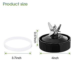 7-Fins Extractor Blade Assembly with Rubber Gasket Blender Replacement Parts Compatible with Nurti Ninja Blenders Auto iQ BL480 BL482 BL642 BL682 NN102