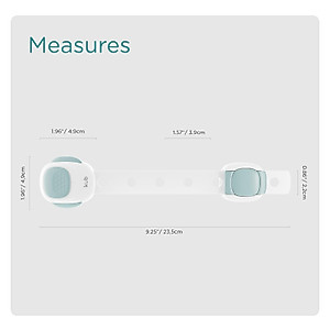 Baby Proofing Child Safety Strap Locks + Child Proof Outlet Covers (6+6 Pack) - Safety Locks for Baby with 3M Adhesive - Child Proof Cabinet Latches for Drawers, Fridge, Toilet - No Drilling (Green)