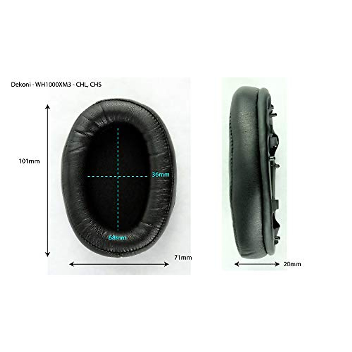 Dekoni Audio Choice Ear Pads for Sony WH1000Xm3 Headphones (Choice Leather)