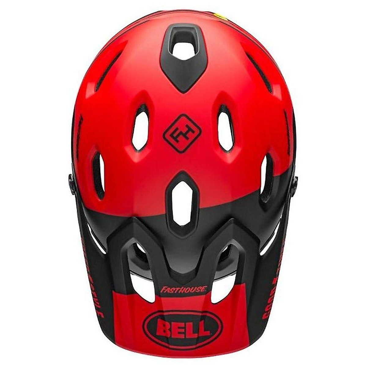 Bell Super DH MIPS Adult Mountain Bike Helmet - Fasthouse Matte Red/Black (2022), Large (58-62 cm)