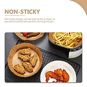 Happyyami 1 Set air fryer paper para air fryer silicone steamer oven air fryer Disposable Paper Liners cooking paper parchment paper for baking Oil-absorbing Liners