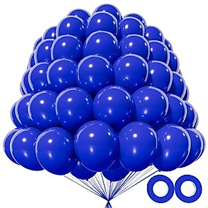 KAWKALSH 200pcs 5 Inch Dark Blue Balloons, Small Mini Latex Balloons for Party Birthday Baby Shower Anniversary Festival Arch Garland Decoration (Dark Blue)