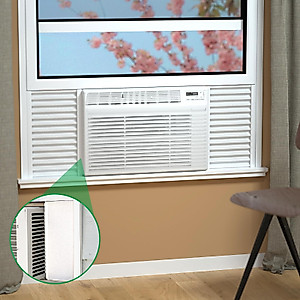 Window Air Conditioner Side Insulated Panel, 2PIC Insulation Panels Window Seal Kit With 4 pressure strips, WinterSummer Winter Heat and Draft Insulating,Insulation Foam Material 02 (WHITE)