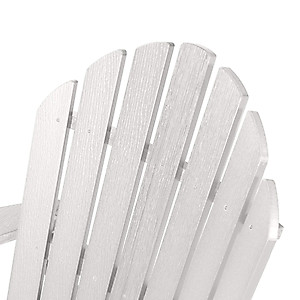 Highwood AD-CHL1-WHE Hamilton Made in the USA Adirondack Chair, Adult Size, White