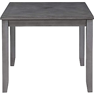 New Classic Furniture Gia 5-Piece Dining Set with 1 Table and 4 Chairs, 48-Inch, Gray