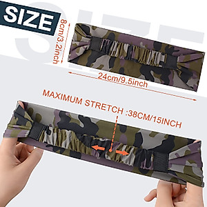 SUNLAND Workout Headbands for Men 3 Pack Sweat Bands Headbands Men Sports Headband for Running Cycling Basketball Yoga