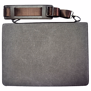 Canvas and Vegan Leather Artist Padfolio by Metier Life | Art Portfolio Organizer and Drawing Pad | Card and Art Material Storage with Included Sketch Book |