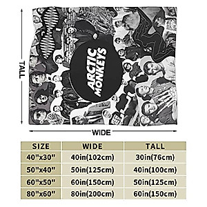 STYLOPUNK Alternative Rock Arctic Music Monkeys Throw Blanket Lightweight Flannel Blankets Novelty Fleece Bed Blanket All Seasons 60"X50"