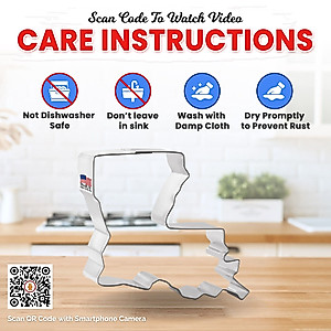 Foose Store Louisiana Cookie Cutter 3.5 Inch –Tin Plated Steel Cookie Cutters – Made in the USA
