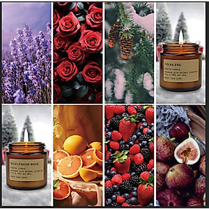 Candles for Home Scented,6Pack Soy Wax Candle Sets,Aromatherapy Candle Gift Set for Women,150 Hours Long Burn Time, Amber Jar Candle Candles Gift for Birthday