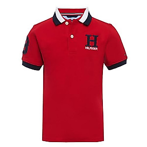 Tommy Hilfiger Kids Boy's Short Sleeve Matt Polo (Big Kids) Regal Red MD (10-12 Big Kids)