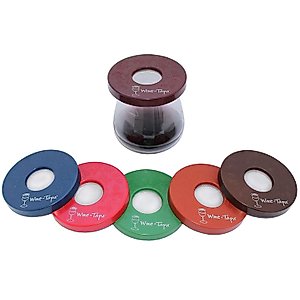 Wine-Tapa(R) Tuscan Set of 6 Wine Glass Covers in Beautiful Earthy Colors to Protect Your Wine From Bugs