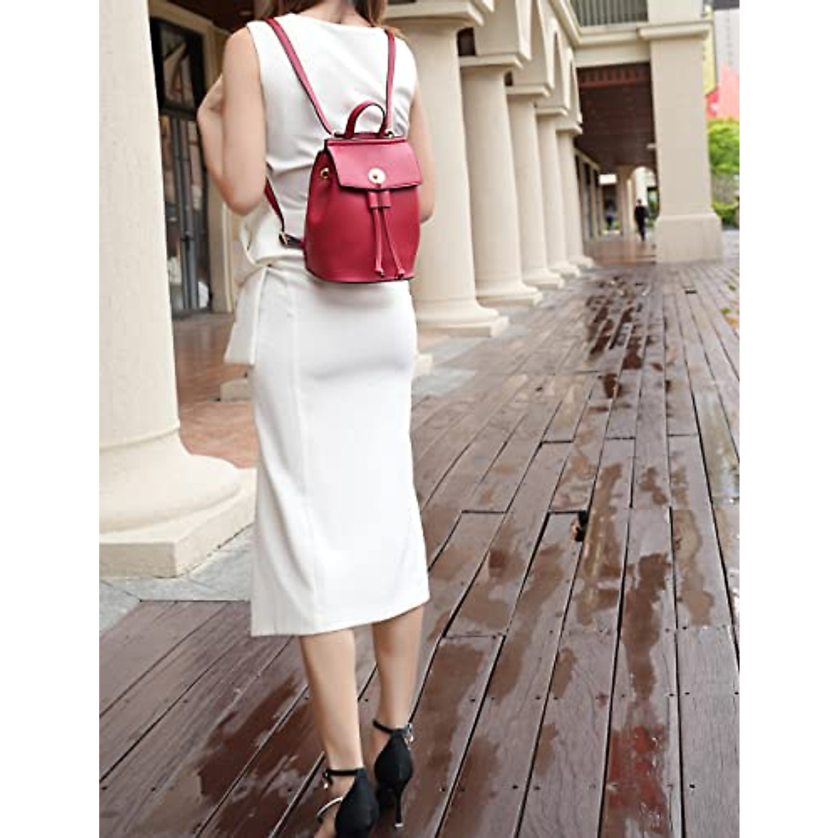 MKF Backpack Purse for Women & Teen Girls - Vegan Leather Top-Handle Ladies Fashion Travel Pocketbook Bag – Daypack