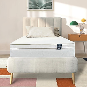Aylas Furniture Twin Bed Mattress - 10 Inch Hybrid Twin Mattress with High Density & Comfort Cold Foam with Continuous Coil Bonnell Springs - Eco-Friendly, Breathable Twin Size Mattress Medium Firm