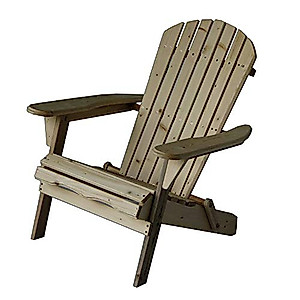W Home Oceanic Adirondack Chair, Standard, Natural Finish