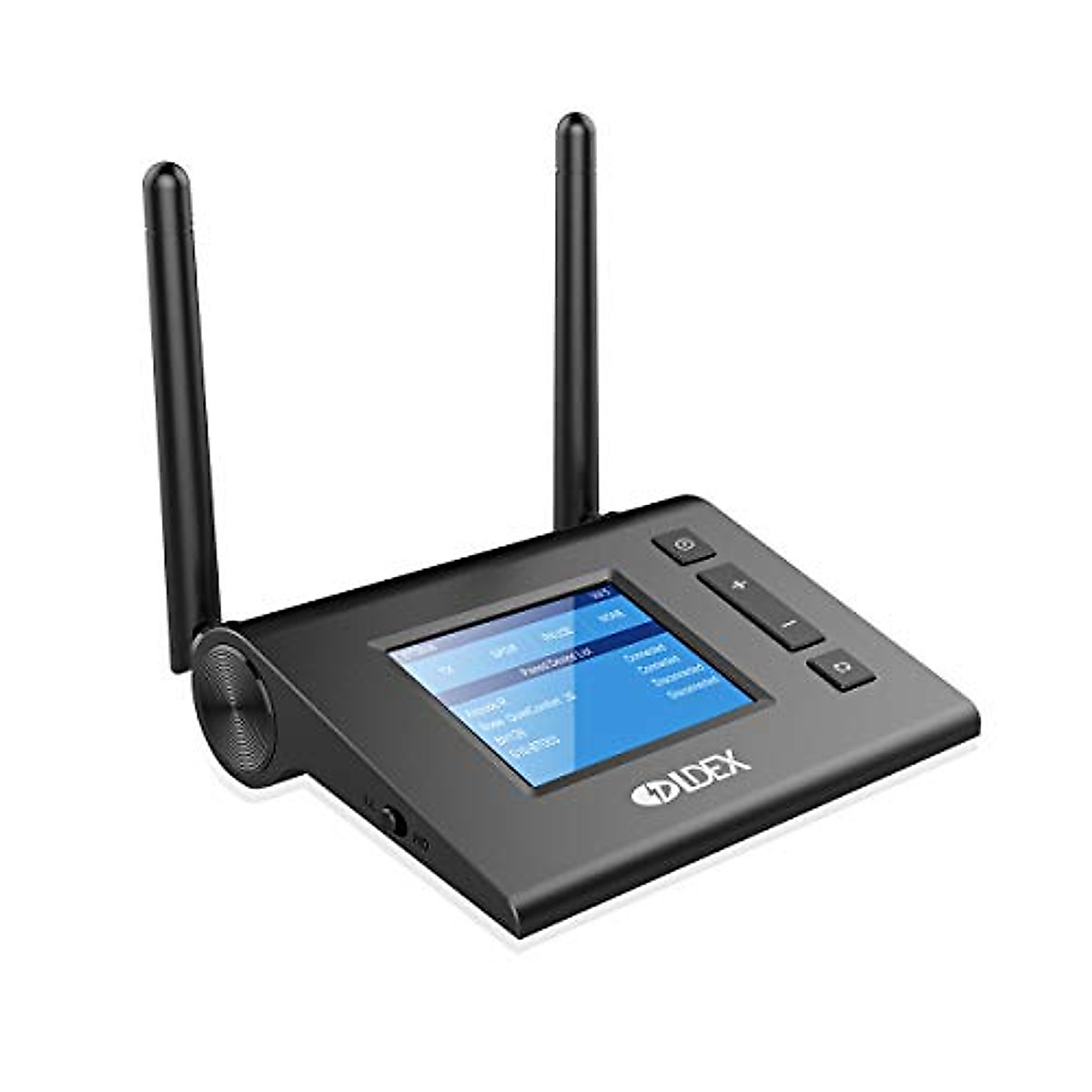 Bluetooth Transmitter Receiver, Wireless Bluetooth Adapter with Unique LCD Display, Low Latency Bluetooth 5.0 Audio Adapter, Dual Link Optical RCA AUX for Headphones, TV, PC, Laptop and Speaker（black）