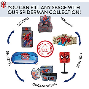 Marvel Spiderman 3 Piece Foldable Round Table and Chair Set, Ages 3+