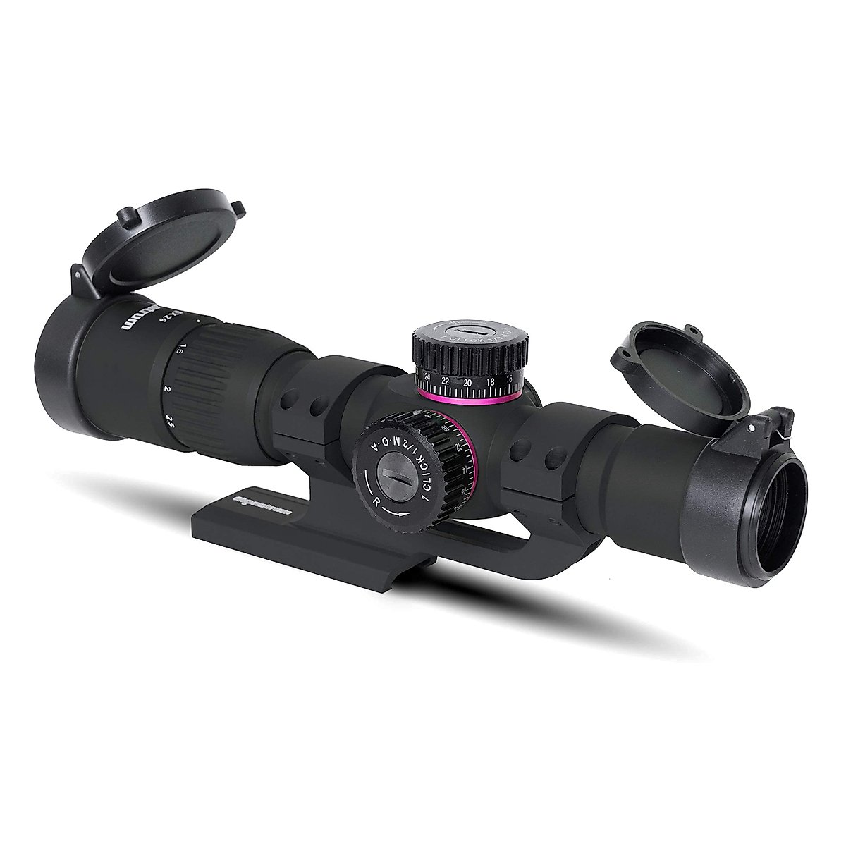 Monstrum G2 1-4x24 First Focal Plane FFP Rifle Scope | ZR300 H-Series Offset Scope Mount | Bundle
