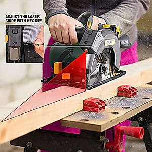 TECCPO Cordless Circular Saw 4-1/2", with 20V 4.0Ah Battery & Fast Charger, 4500RPM, 3 Blades + POPOMAN Cordless Circular Saw 6-1/2", with 20V 4.0Ah Battery & Fast Charger, 4300RPM, 2 Blades