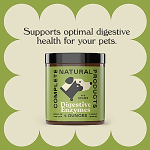 Complete Natural Products Digestive Enzymes for Pets - 4oz - Pure Plant Based Digestive Enzymes