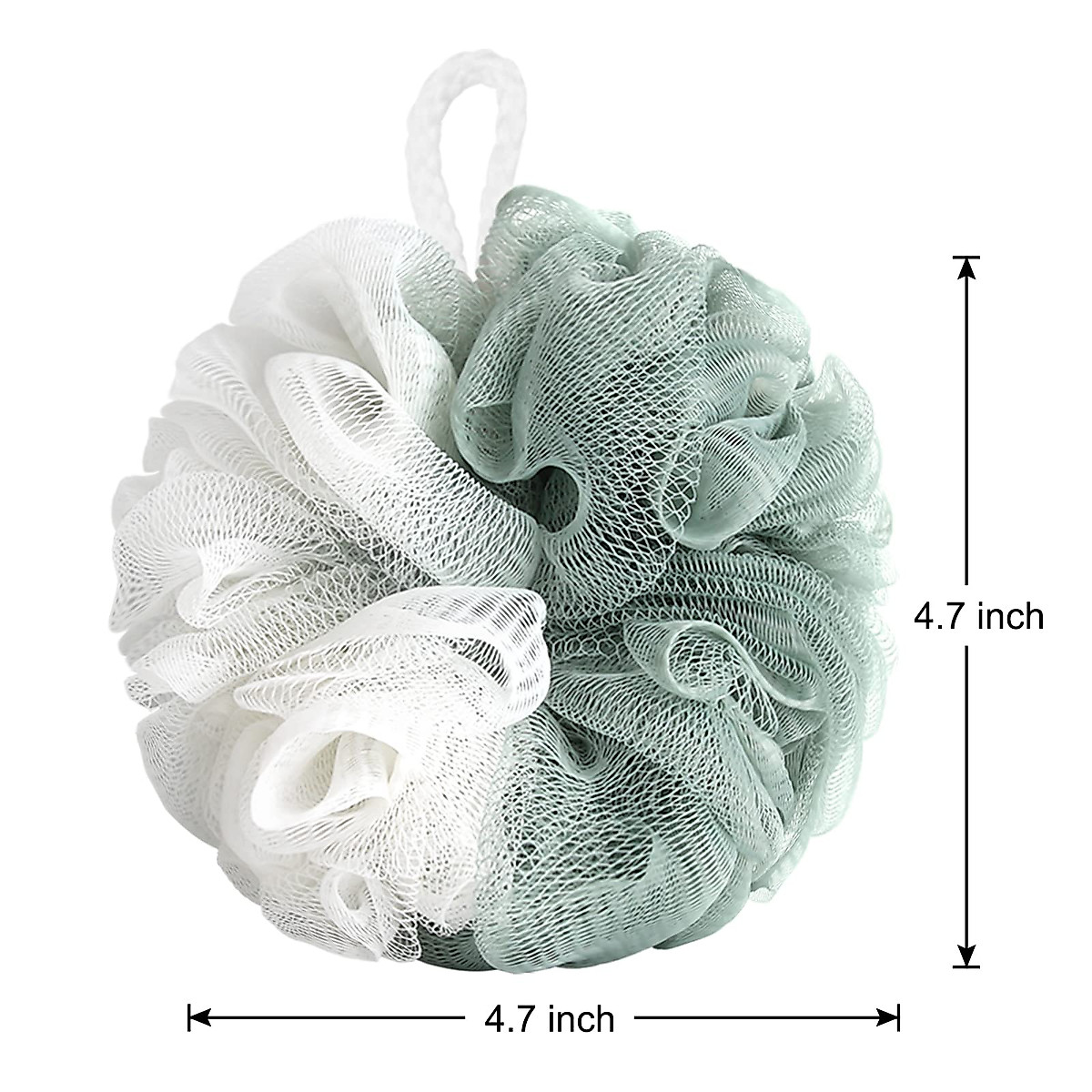 XTF2015 Bath Sponge Shower Loofahs, Soft Net Body Scrubber Sponge Ball, Durable Mesh Pouf Bath Loofah Sponge Body Wash Puff, Pack of 4 (4 Packs, 4)