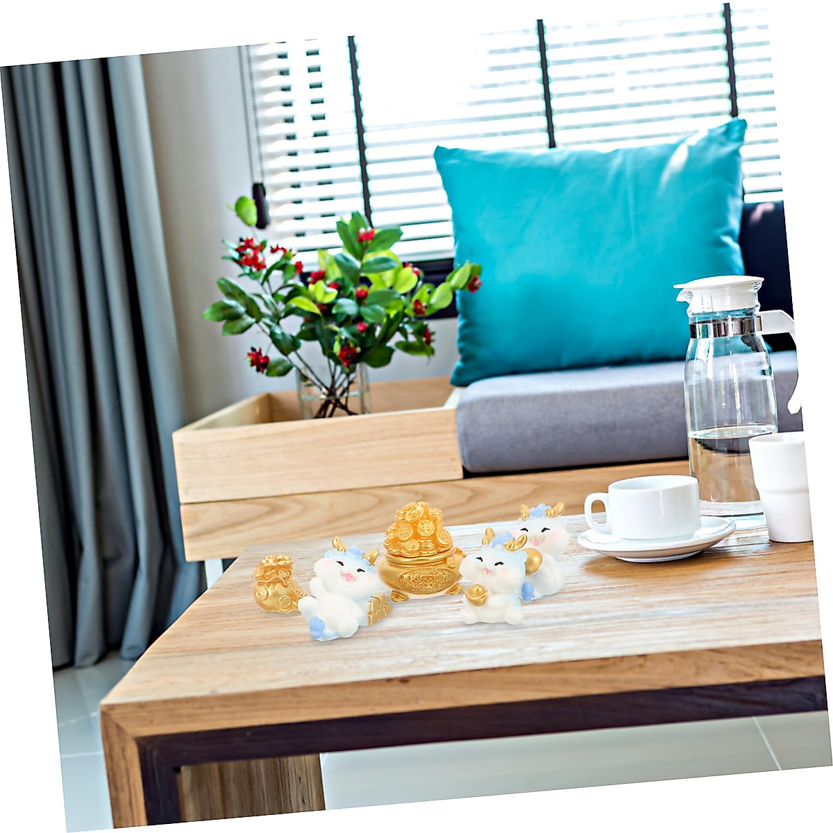 DOITOOL Dragon Decor 6 pcs Resin Mini Adorable Dragon Statue Mini Dragon Statue Desktop Dragon Statue Mini Dragon Figure Adorable Dragon Figure Chinese Zodiac trinkets