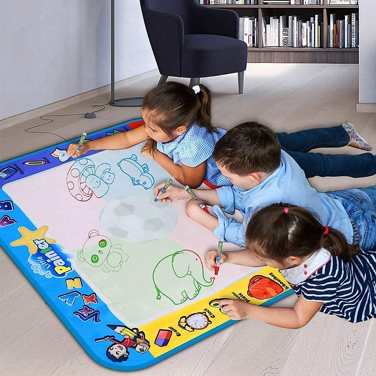 YEEBAY Interactive Whack A Frog Game & Water Doodle Mat, Gifts for Girls Boys Age 2 3 4 5+ Years Old