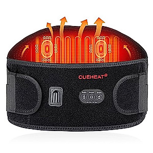 Heating Pad for Back Pain Relief - Rechargeable Wireless Electric Portable Heating Pad with Massageing Vibrations,9 Settings-6 Heating Levels&3 Massage Modes-15Relaxing Combinations Arthritis(53Inche)