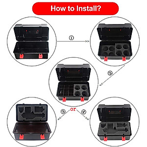 Battle Tops Case, Storage Case, Durable Plastic Carrying Box Compatible with Beyblade Burst Gyro Launcher Accessories with Carrying Handle