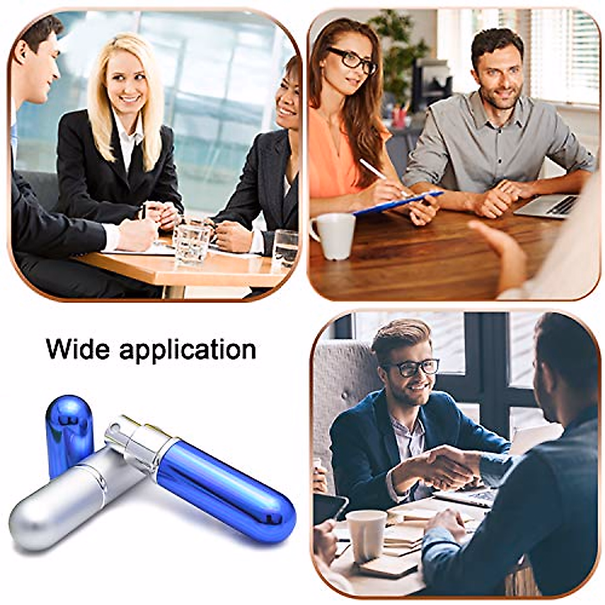 Rocutus 6 Pack Perfume Bottle Mini Refillable Perfume Atomizer Bottle,Empty Spray Bottle in 5 ml Compatible with 2 Pieces Perfume Dispenser Pump and 2 Funnel Filler for Travel Purse (colorful 1)