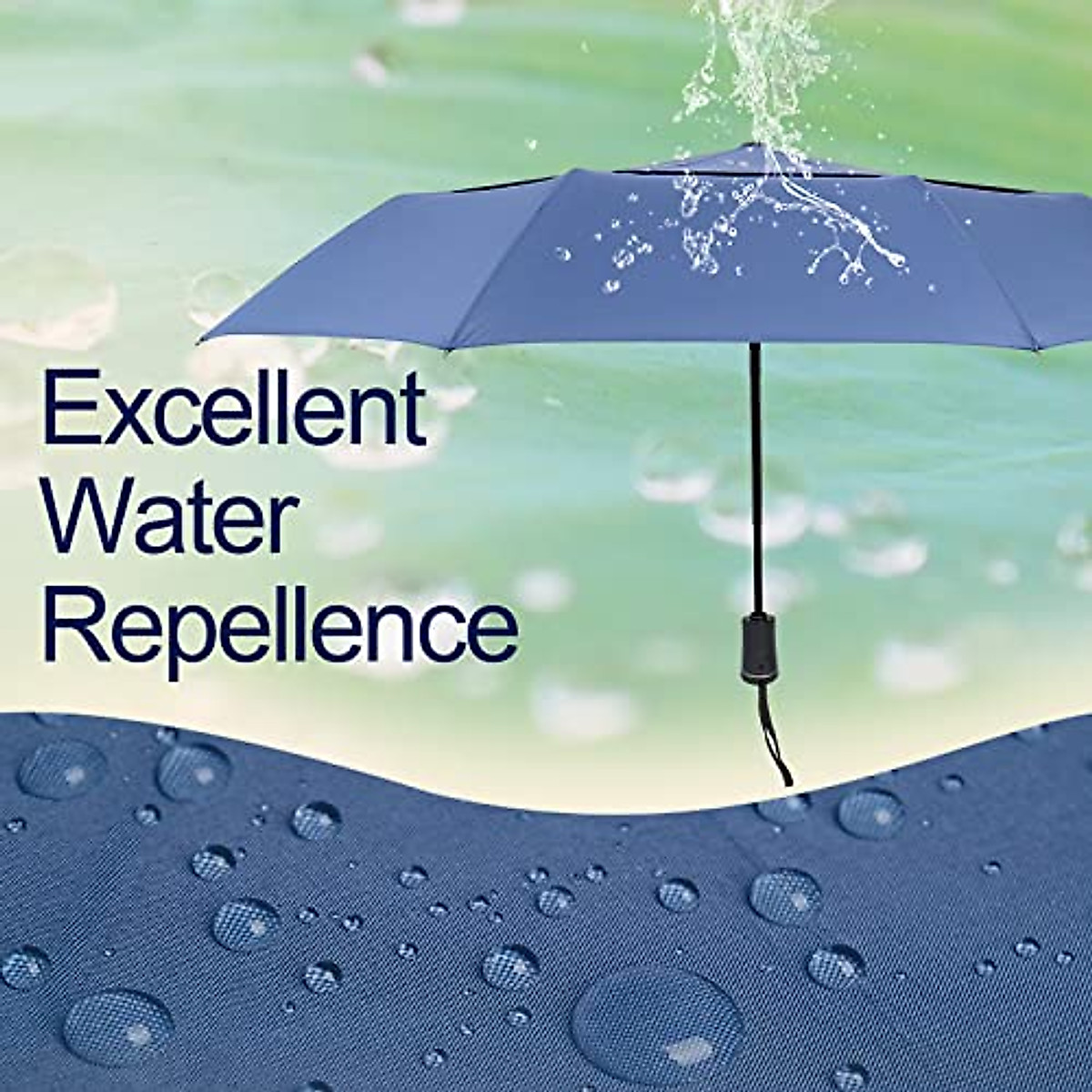 LFLFWY 2 Pack Double Layer Windproof Umbrella - Compact Travel Umbrella Automatic Open and Close, Lightweight Car Umbrella for Men and Women