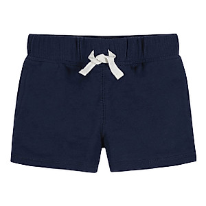 Gerber Baby Boy's Toddler 3-Pack Pull-On Knit Shorts, Blue & Gray, 12 Months